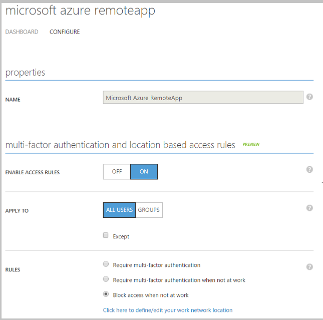 Secure Data - Azure RemoteApp